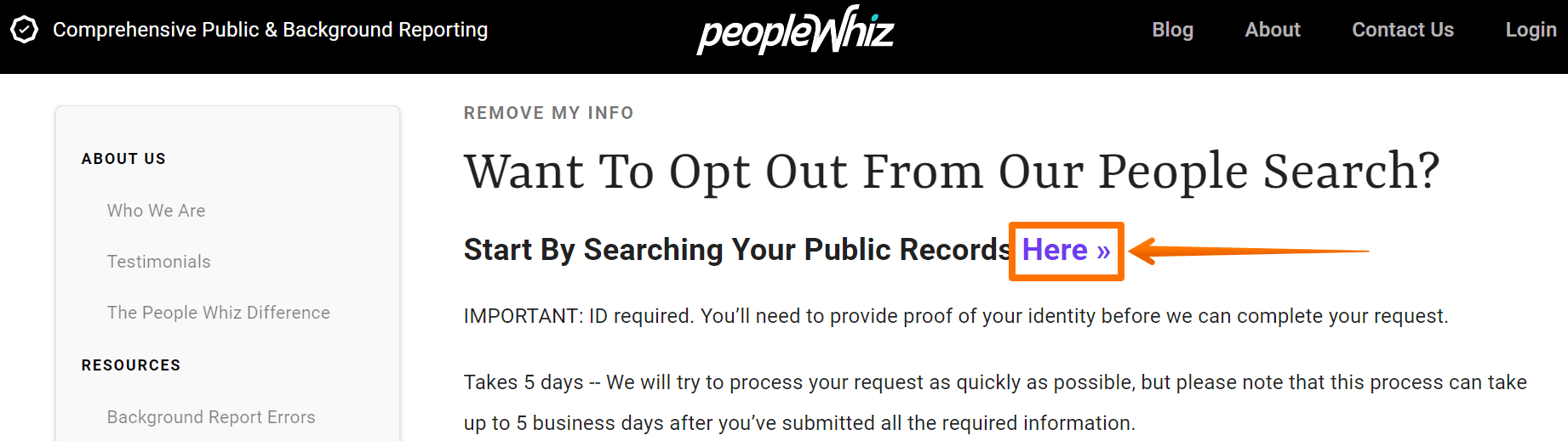 PeopleWhiz.com Opt Out Review | Onerep