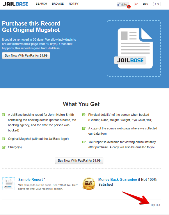 How To Remove Personal Information From Jailbase.com
