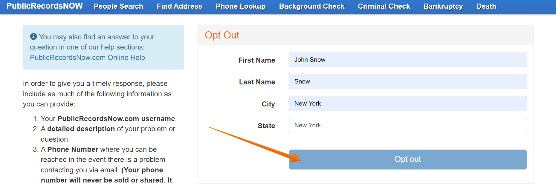PublicRecordsNow.com Opt Out | Remove Yourself Guide [2024] | Onerep